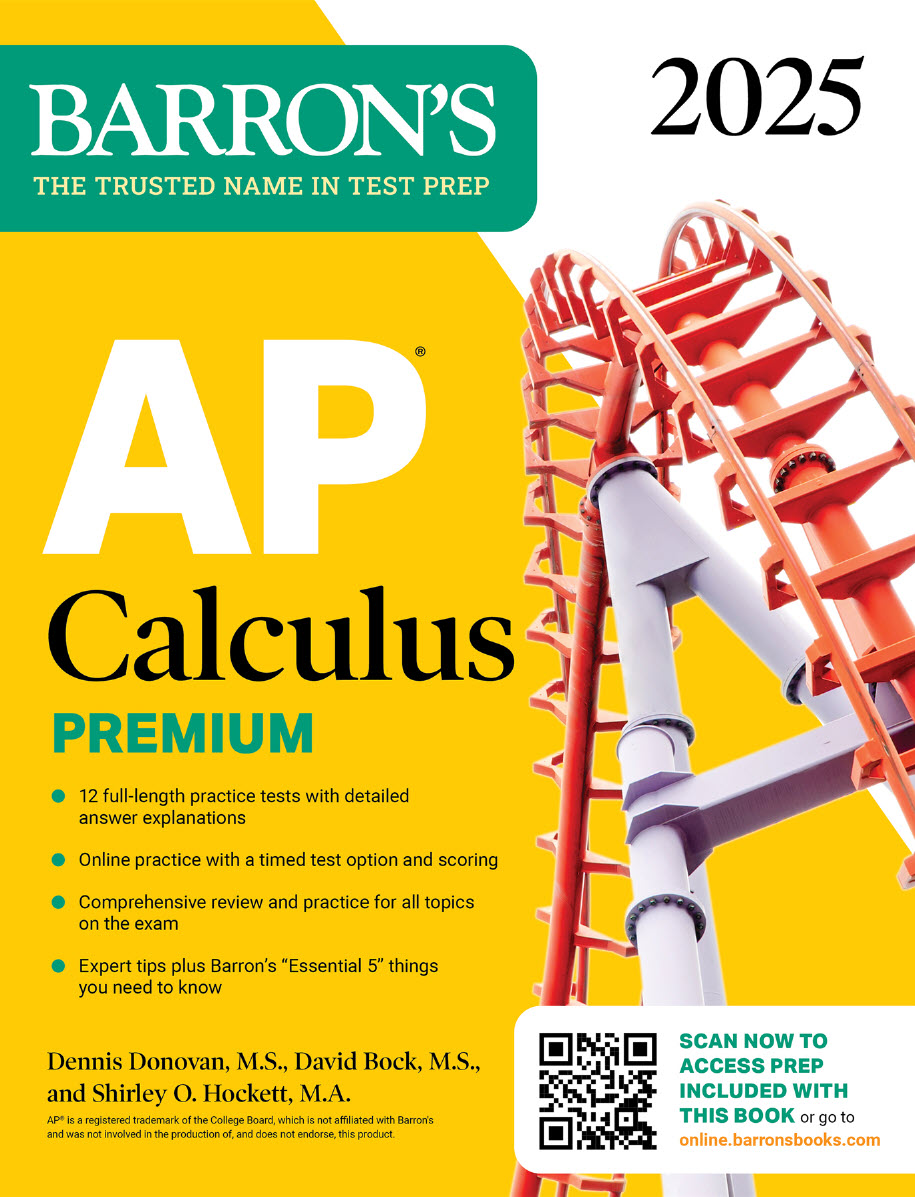 Sách AP Calculus Premium 2025, 12 Full-length Practice Tests With ...